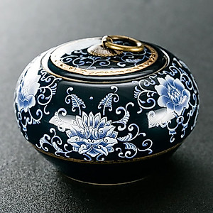 Ceramic Storage Jars, Exquisite Glaze Food Canisters for Kitchen Spice Storage,Tea Caddy Storage,Coffee Jar,Condiment Jar with Seald Lid