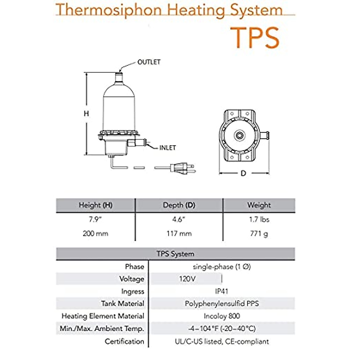 HOTSTART Engine Heater TPS102GT8-000 -Coolant preheater - Original