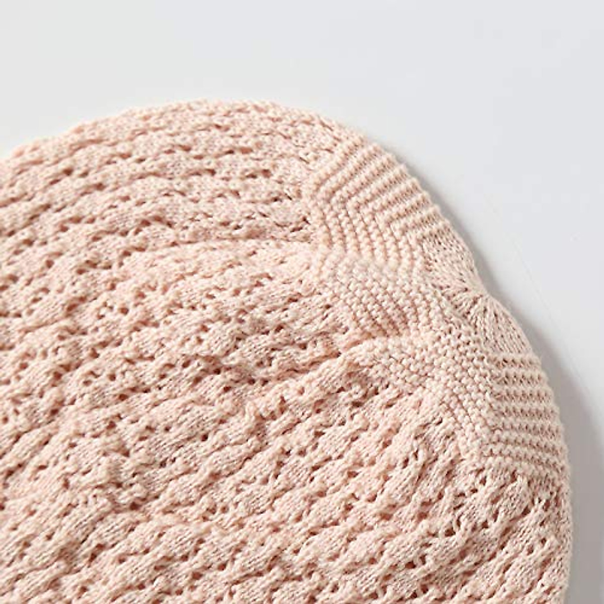 Vivobiniya Toddler Girl Lovely Flounce Knit Hats Baby Bonnets Newborn Baby Hats 0-8y (US, Age, 0 Months, 3 Months, Pink(Cotton))