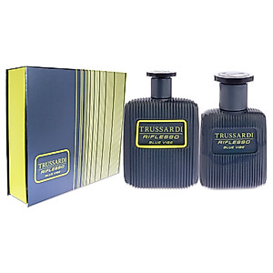 Trussardi Riflesso Blue Vibe Men 3.4 oz EDT Spray, 1oz EDT Spray 2 Pc Gift Set