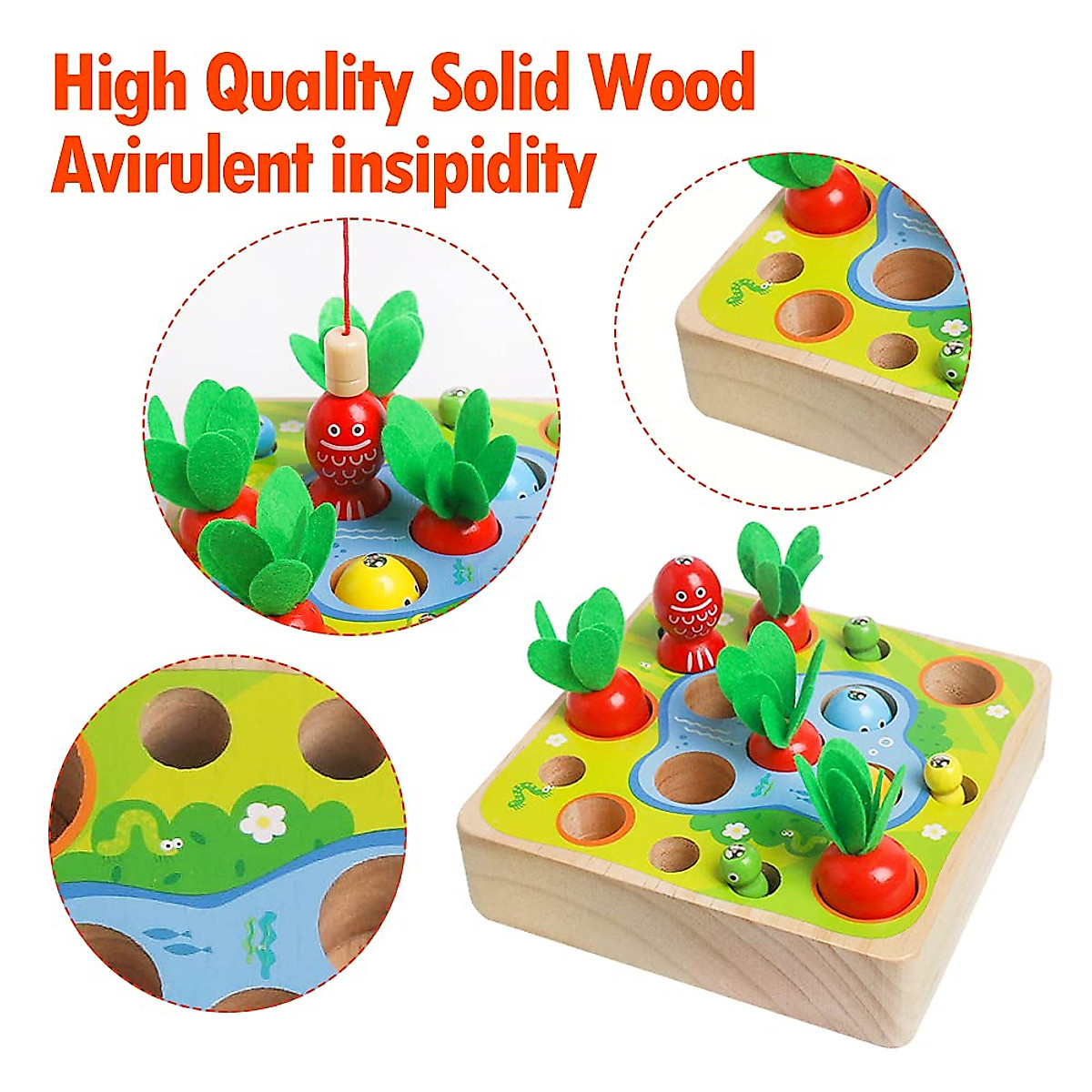 Skrtuan Wooden Toys Carrot Harvest