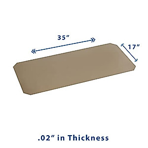 Seville Classics 2 Individual Smoke Gray Fitted Shelf Liners, Designed to Fit 17" x 35" Wire Shelves