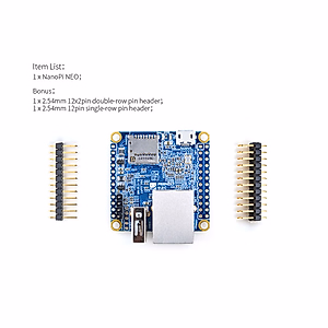youyeetoo NanoPi NEO LTS A Super Tiny 64-bit Allwinner H3 ARM, with 32-bit 512M DDR3 RAM, Armbian & Ubuntu Ready Mini Single Board Computer