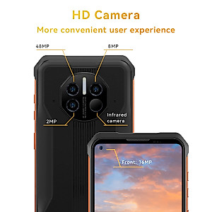 Dorland Extreme 5G Rugged Smartphone Cell Mobile Phone Industrial Intrinsically Safe Outdoor Unlocked Dual SIM 8GB+128GB 6.39inch FHD Screen Android 11 IP68 Waterproof Explosion Proof