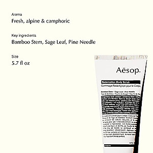 Aesop Redemption Body Scrub | 180 mL | Paraben, Cruelty-free & Vegan