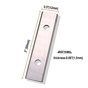 TJATSE 2" Carbide Scraper Blades 10 pcs Double-Edged Reversible Heavy Duty Replacement Blades to Remove Paint, Varnish, Wood, Glue, Fit for TJATSE,Oneida Air,Warner100X Scraper