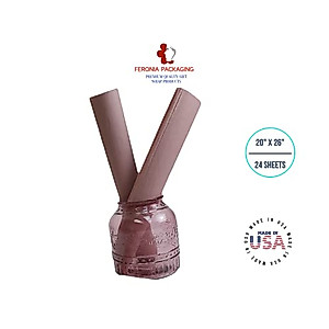 Rose Gold Tissue Paper Squares, Bulk 24 Sheets, Premium Gift Wrap and Art Supplies for Birthdays, Holidays, or Presents by Feronia packaging, Large 20 Inch x 26 Inch