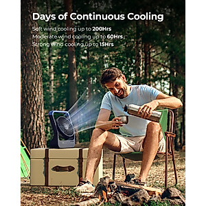 Rechargeable Battery Operated Fan 20000mAh, Camping Fan for Tents, Portable Long Last USB Desk Fan for Hurricane Season,3 Speed, 360°Rotation,2/4 hours Timer