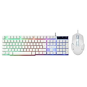 CNGY Keyboards Keyboard& Mouse USB 180 Keys Backlight Mechanical Wired Gaming Keyboard Mouse Set For PC