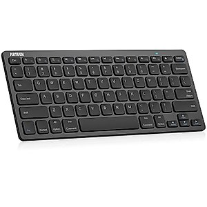 Arteck Ultra-Slim Keyboard Compatible with iPad 10.2-inch/iPad Air/iPad 9.7-inch/iPad Pro/iPad Mini, iPhone and Other Bluetooth Enabled Devices Including iOS, Android, Windows, Black