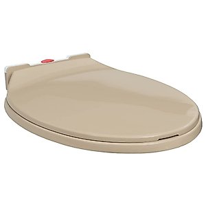 CUMYZO Soft-Close Toilet Seat Quick Release Beige Oval Beige (1.45KG/3.19LB) Plumbing Fixture Hardware & Parts-Toilet & Bidet Accessories-Toilet & Bidet Seats-