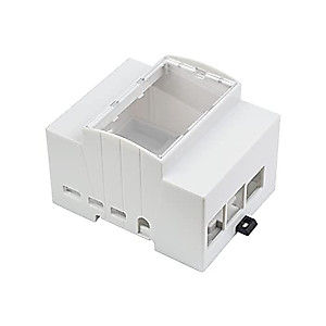 waveshare for Raspberry Pi 4 Case,DIN Rail ABS Case for Raspberry Pi 4 Model B, Large Inner Space,Compatible with Raspbeery Pi Expansion Board PoE HAT (D), RS485 CAN HAT, 2-CH RS485 HAT