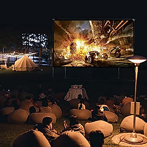 Projector Screen and Stand 150 inch 16:9 HD 4K Large Outdoor Projector Screen Portable Projection Movie Screen with Carry Bag for Home Theater Backyard Cinema Travel Foldable Anti Crease Windproof…