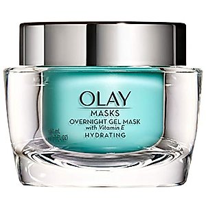 Face Mask Gel by Olay Masks, Overnight Facial Moisturizer with Vitamin E and Hyaluronic Acid for Hydrating Skin, 1.7 Fl Ounce