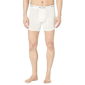 Calvin Klein Men's Modern Cotton Stretch 3-Pack Boxer Brief, Black, Palace Blue, Vanilla ICE, Medium