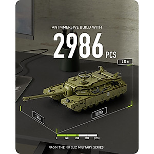 Nifeliz T28 Super Heavy Tank Model Toy for Adults, Collectible Military Building Display Set, A WW2 Army Tank Display Piece (2,986 Pieces)