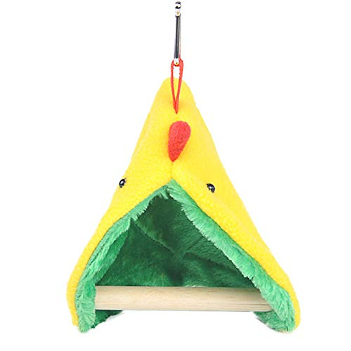 Small Birds Tent Winter Warm Plus Hut,Parrot Habitat with Standing Stick Bird Nest Hanging Hammock for Cage,Hideaway Cave Snuggle Sleeping Bed for Budgie Lovebirds Canaries Finches Small Conures