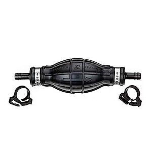 Quicksilver 8M0061875 Primer Bulb with 2 Hose Clamps for 5/16'' (8 mm) Fuel Lines