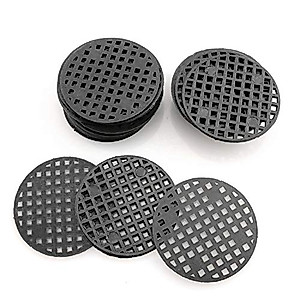 Tegg Flower Pot Hole Mesh Pad 50PCS 45mm Black Color Plastic Bonsai Bottom Grid Mat
