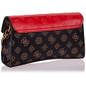 GUESS Zira Mini Crossbody Flap, Mocha Logo/Poppy