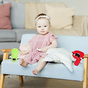 Yeerovan Alphabet Number Plush Toys, 26 Letter Series Plushies, 0-9 Number Toys, Fun Stuffed Dolls Soft Pillow Decoration, Holiday and Birthday Gifts for Kids Friends Family(1026-1)