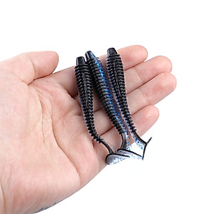 RUNCL Swimbaits Paddle 10/20/30/40PCS, 5/4/3/2 Inchs Paddle Tail, Soft Lure for Trout Crappie Bass, Durable Plastic Bait Swimmer for Saltwater/Freshwater, Fishing Lover's Gift