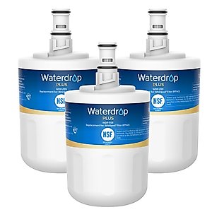 Waterdrop Plus 8171413 Refrigerator Water Filter, Replacement for Whirlpool® 8171413, EDR8D1, Kenmore® 46-9002, NLCS200, NSF 401&53 Certified, 𝐑𝐞𝐝𝐮𝐜𝐞 𝐏𝐅𝐀𝐒, Pack of 3 (Package may vary)