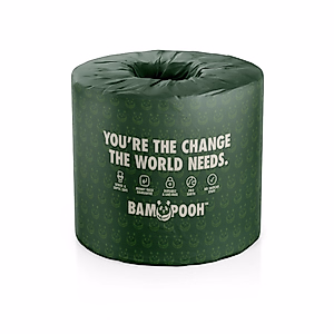 Bampooh Sustainable 3-Ply Bamboo Toilet Paper (24 Rolls) - Soft, hypoallergenic, Tree & Lint Free