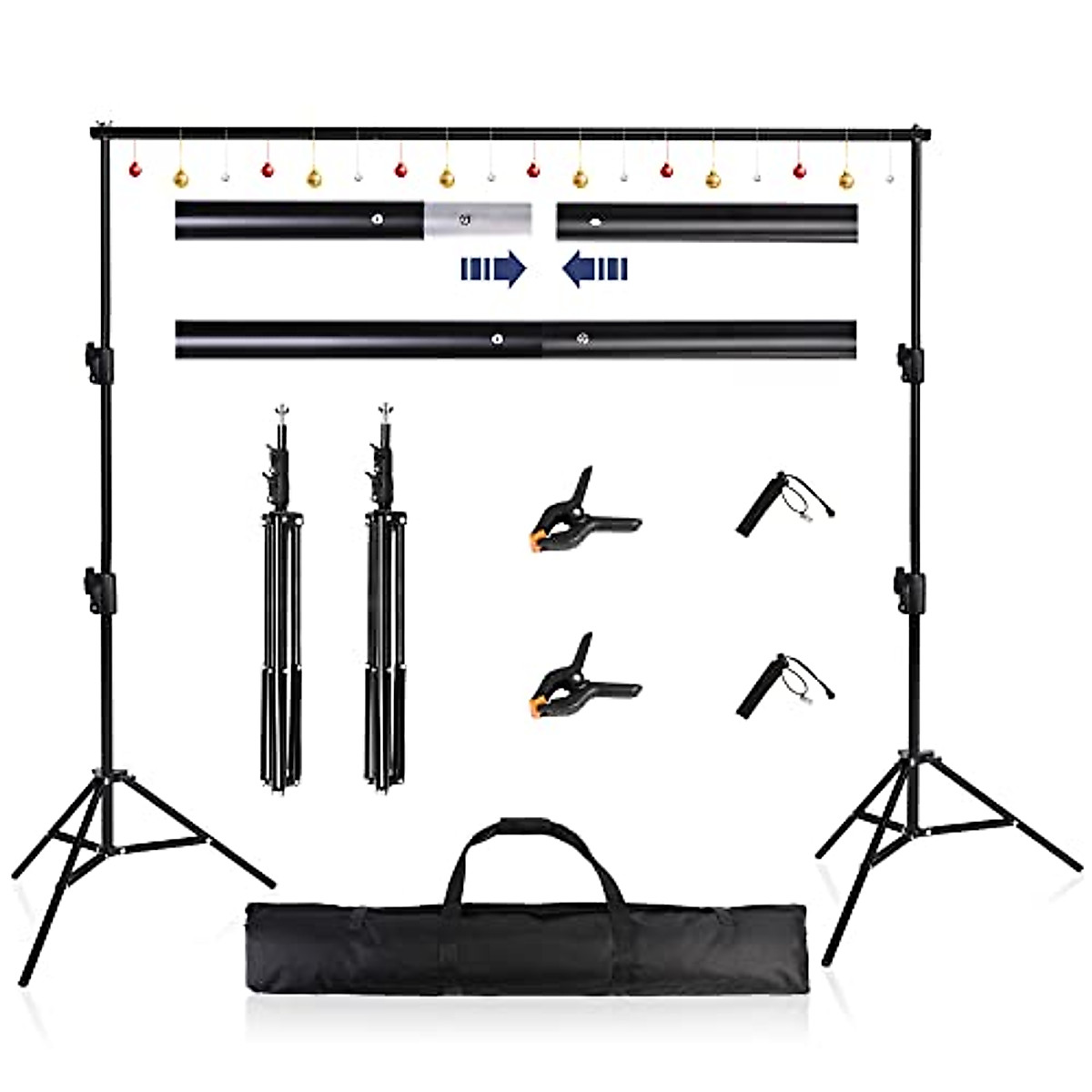 Heavy Duty Backdrop Stand, IFKDNR Photo Backdrop Stand, 6.5ftx10ft Adjustable Background Stand for Birthday Parties, Photo Studio, Graduation Party, Wedding