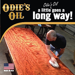 Odie's Oil • Universal Finish for Wood • Leather • Plastic • Vinyl • Metal and More • 9 Ounce Glass Jar • Food Safe and Solvent Free Non Toxic Finish …