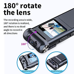 Uxsiya Portable Back Clip Magnetic Camera 16G 1080P HD Sports Cameras with 180 Degree Rotating Lens