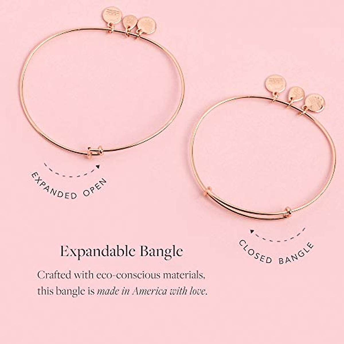 Alex and Ani Because I Love You Daughter Expandable Wire Bangle Bracelet for Women, Most Precious Gift Charm, Shiny Antique Gold Finish, 2 to 3.5 in