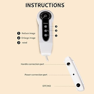 Skin Hair Analyzer Detector, 5 Inch LCD Screen Digital Skin Diagnosis Scanner System Analysis Scanner Rechargeable Hair Analyser Machine Digital Skin Health Detection for Home Salon Use