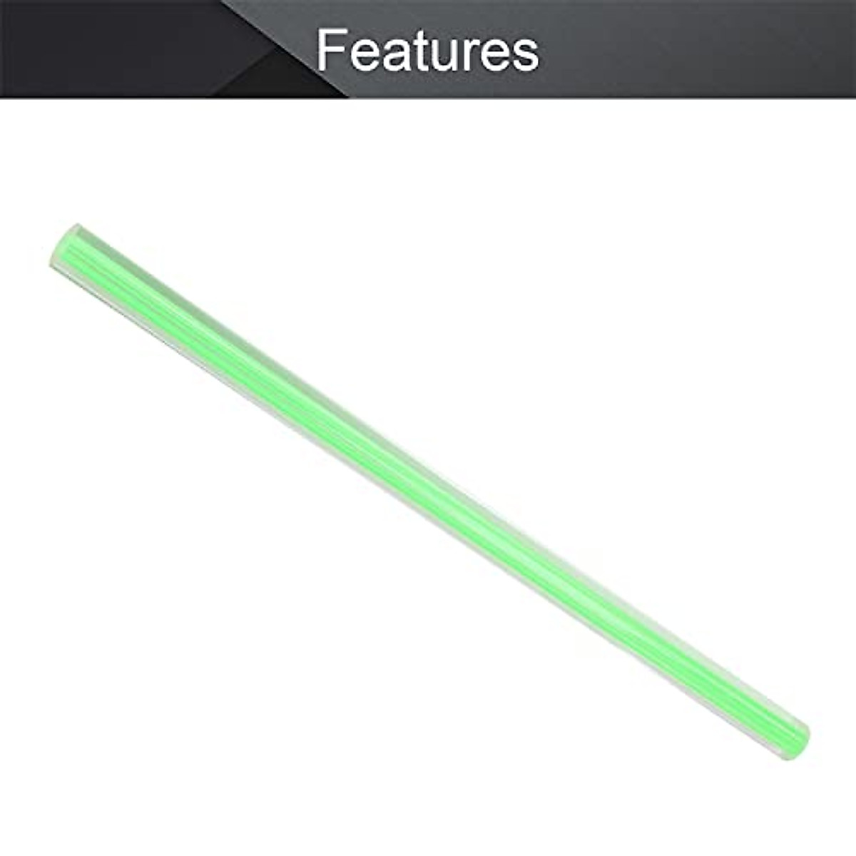 Fielect Green Straight Line Acrylic Round Rod Standard Plexiglas Tolerance Lightweight for DIY 12mm Diameter 250mm Height 1Pcs