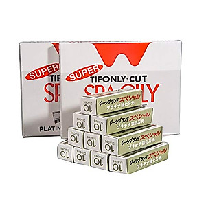 sansheng Razor Blades 100pcs Safety Razor Blade,Single Edge Razor Blade，Straight Edge Barber Razor,Eyebrow Razor for Men and Women