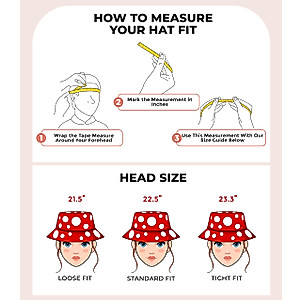 Shrumiez Red Mushroom Hat - Mushroom Bucket Hat for Mario Toad Toadstool Toadette Rave Cosplay Costume Outfit Adult Women Men