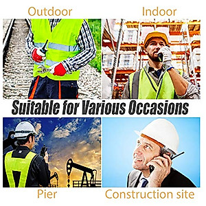 Seodon Walkie Talkies for Adults Long Range with One Extra Battery for Each Radio Rechargeable 4 Pack Up to 5 Miles Range in The Open Filed Two Way Radios with Earpiece/Headsets