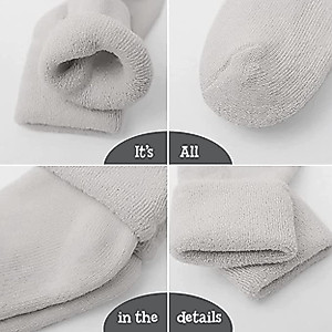 Rising Star Baby Socks for Boys & Baby Girl Infant Newborn Socks 0-6, 6-12 months - Thick Cotton Terry Cuff Winter Warm Socks unisex (Gray - 8 pack)