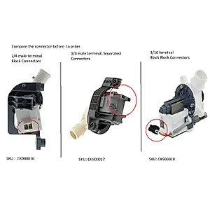 GLOB PRO SOLUTIONS CK900016 Fits Washer Drain Pump Compatible With GE, General Electric, 4958182, B40-3A01, 290D1201G001, 290D1201G002