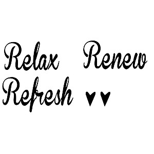 Summerjokes Relax Refresh Renew Funny Wall Sticker Decal Vinyl Sticker, Family Bathroom Toilet Spa Art Wall Decoration (199)