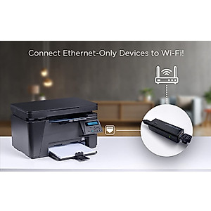 IOGEAR Universal Ethernet to Wi-Fi N Adapter - Speeds of up to 300Mbps on 2.4GHz - Push-button Wi-Fi Protected Setup (WPS) - Supports WEP, WPA, WPA2, TKIP and AES encryption - GWU637