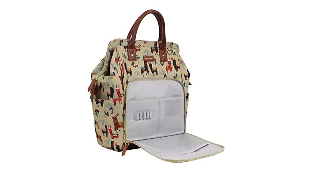 Maevn ReadyGO Clinical Tote Backpack - Beige Llama, Water-Resistant