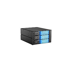 ISTAR BPN-DE230HD-BLUE Trayless 2X 5.25 to 3X 3.5 12Gb/s HDD Hot-swap Rack