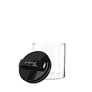 Prepara Evak Fresh Saver, Large-Short Airless Canister with Black handle, 1.8 Quart, Clear