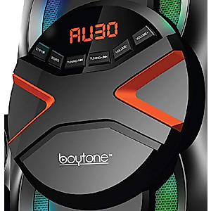Boytone BT-626F, 2.1 Bluetooth Powerful Home Audio Speaker System, with FM Radio, SD Slot, USB Ports, Digital Playback, 54 Watts, Disco Lights, Remote Control, for Smartphone, Tablet. 110/220V
