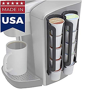 Sidekick Coffee Pod Holder for Keurig K-Cup, Made in the USA, Side Mount, K Cup Storage, K Cup Holder, Space-Saving, 2-Pack