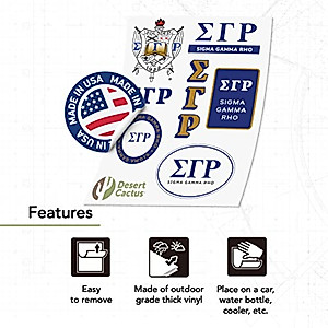Sigma Gamma Rho Standard Sticker Sheet Decal Laptop Water Bottle Car (Full Sheet - Standard)