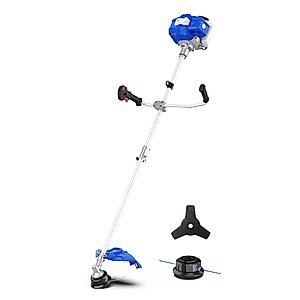 WILD BADGER POWER 52cc Weed Wacker Gas Powered, 3 in 1 String Trimmer/Edger 18'' with 10'' Brush Cutter,Rubber Handle & Shoulder Strap Included