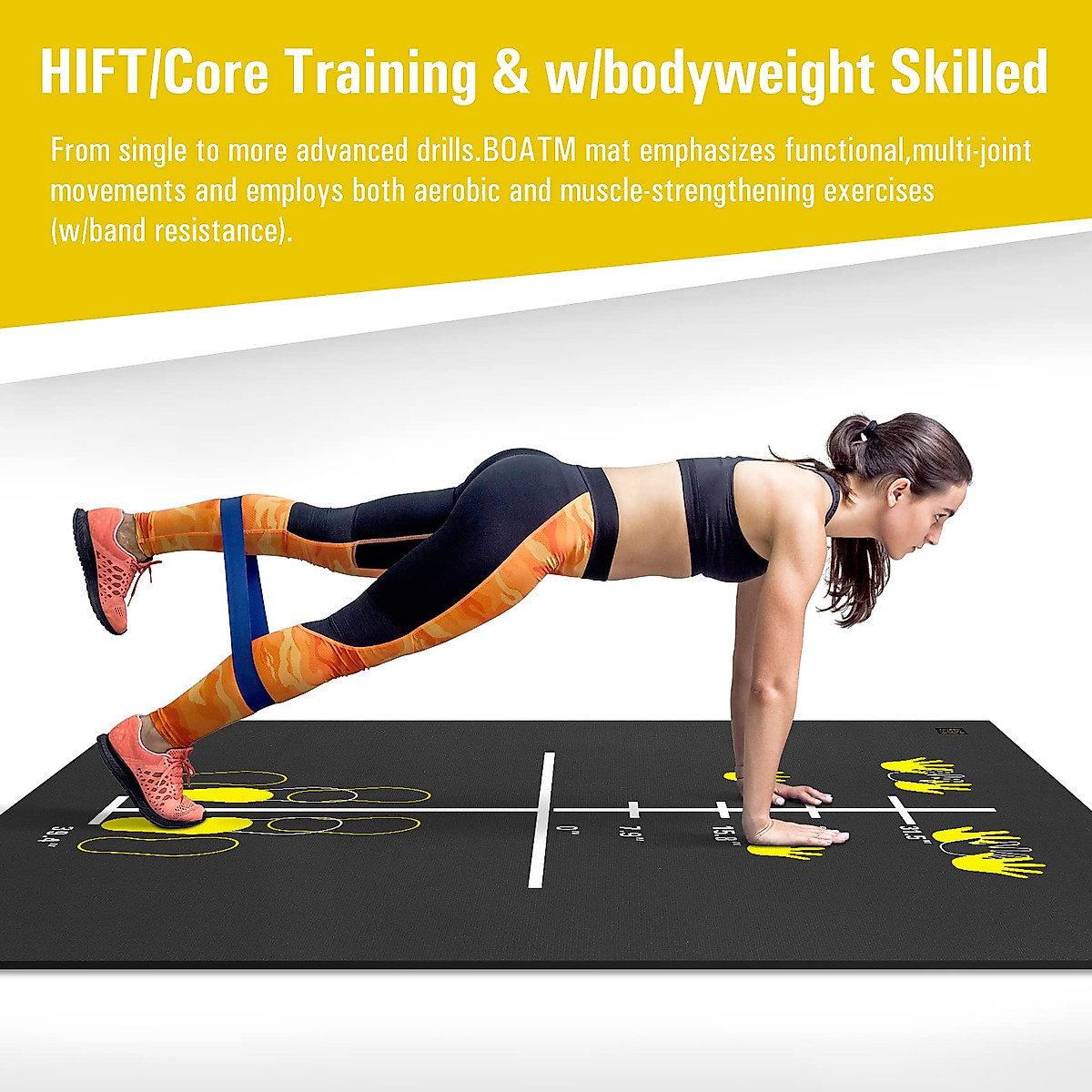 Gxmmat Extra Large Exercise Mat 6'x8'x7mm, Thick Workout Mats for Home Gym Flooring, High Density Non-Slip Durable Cardio Mat, Shoe Friendly, Great for Plyo, MMA, Jump Rope, Stretch, Fitness (BOA)