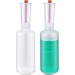 2 Pcs Adjustable Volume Dispensing Bottle 500ml Dosing Container Plastic Dosing Bottle with Measure for Home Classroom Lab